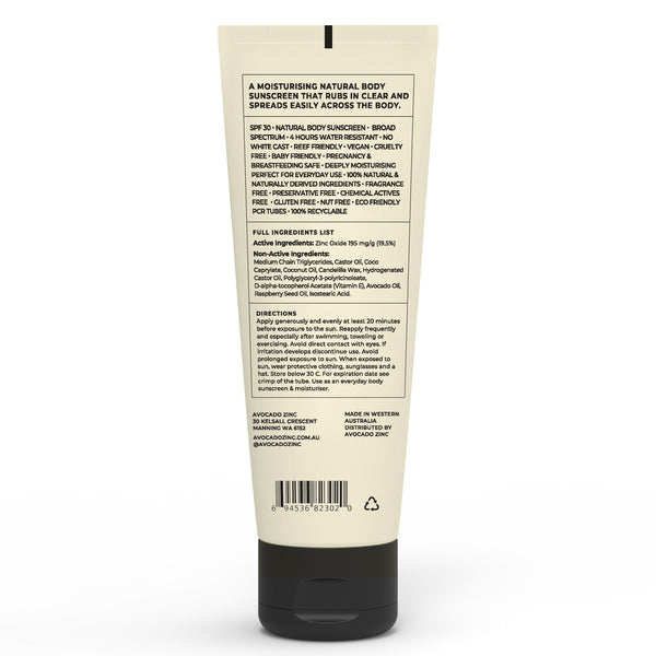 SPF 30 Natural Body Sunscreen - MOSS AND WILD
